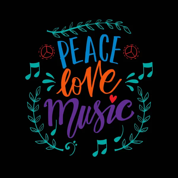 Peace Love Music Collage