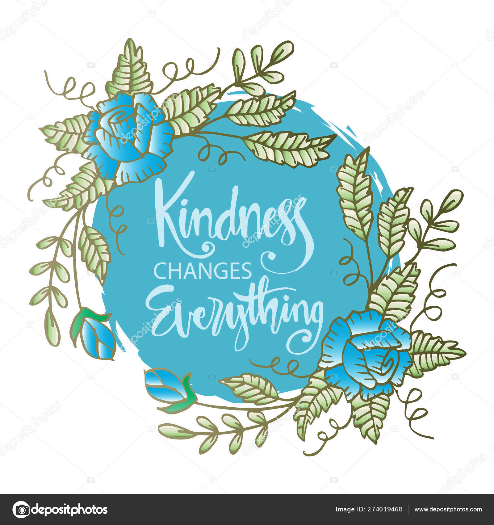 Kindness Changes Everything Inspirational Quote — Stock Vector ...