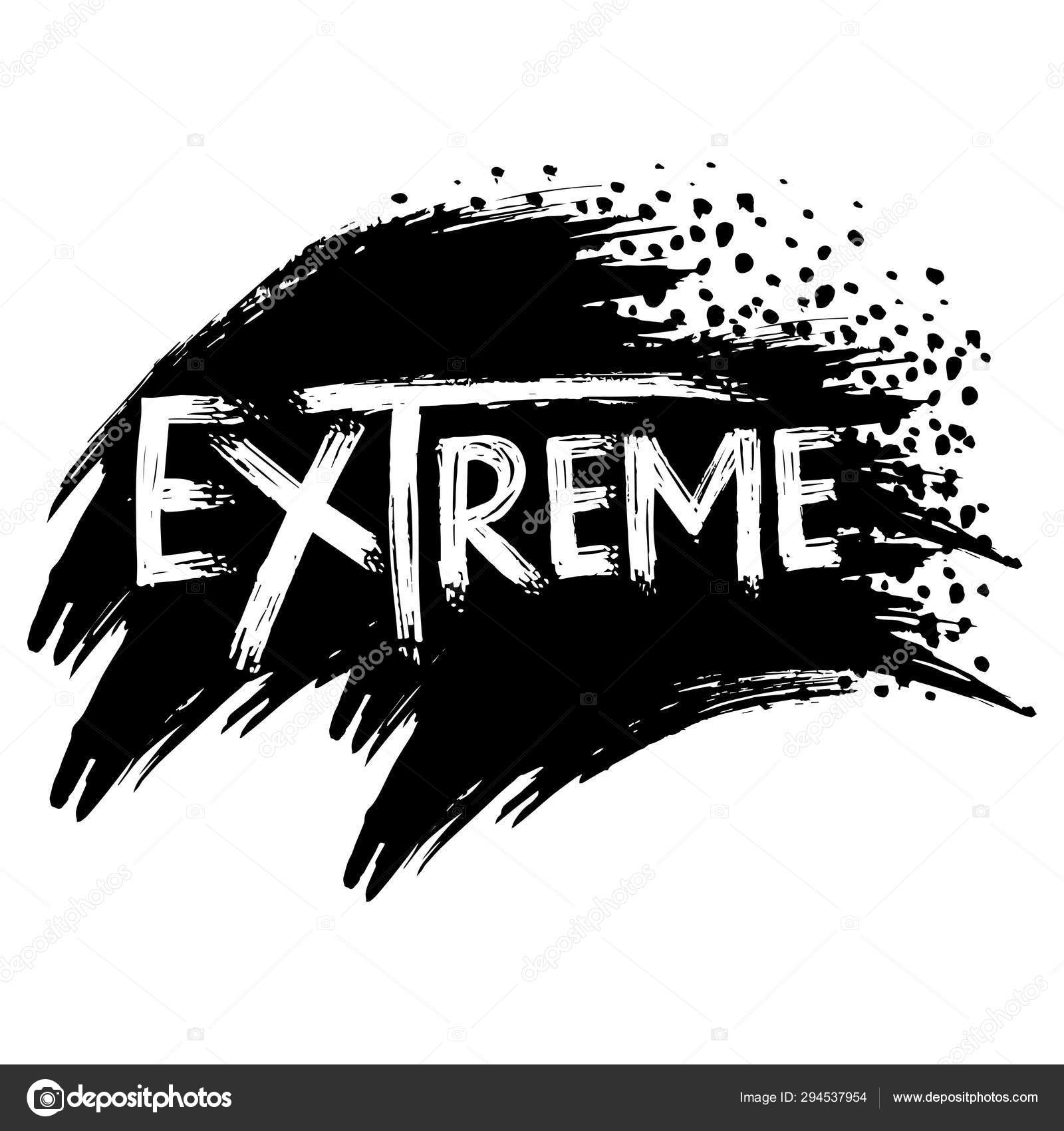 Extreme Hand Lettering Calligraphy Slogan Concept Stock Vector by ...