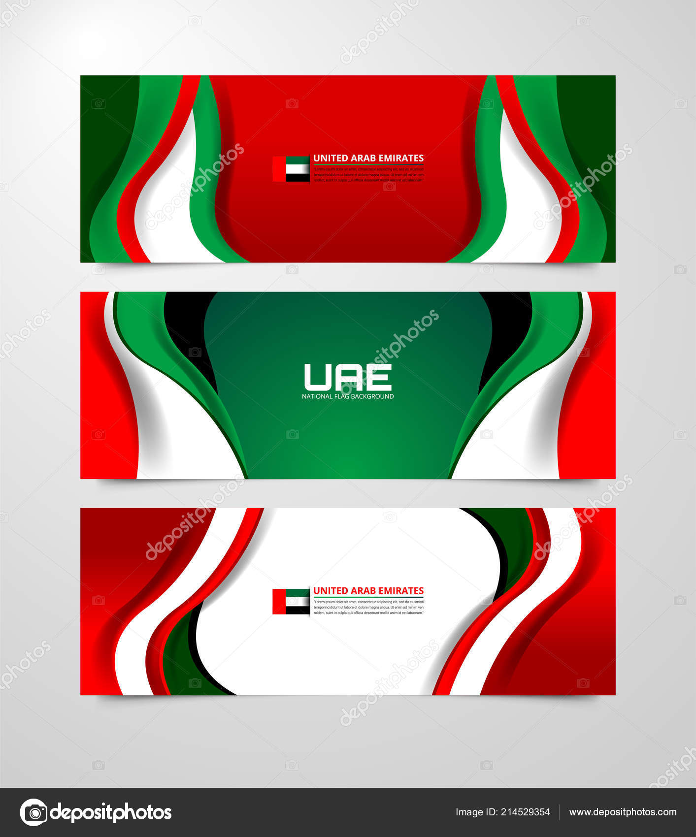 National Flag Color United Arab Emirates Background Concept ...