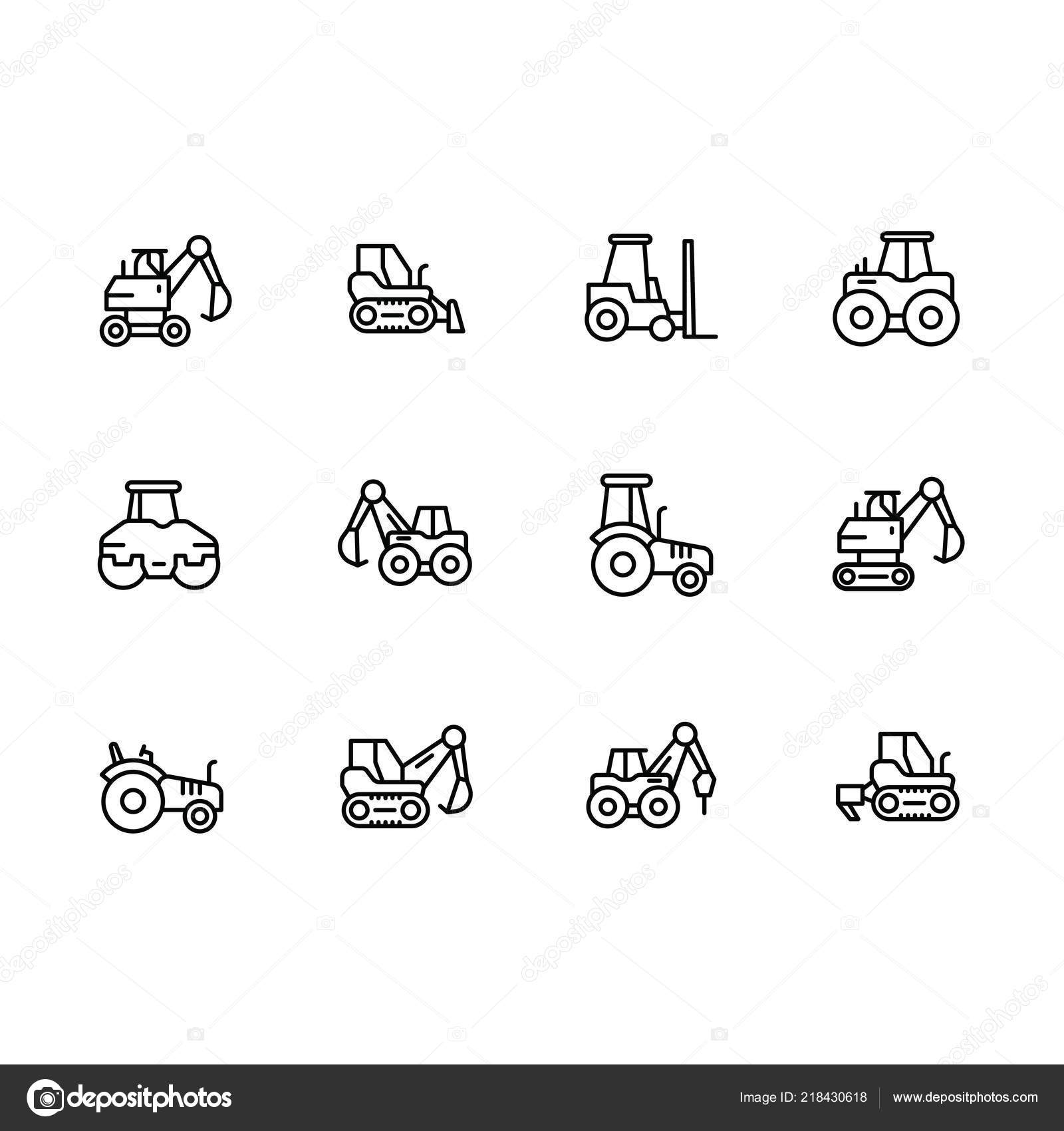 Construction Equipment Icon Vector
