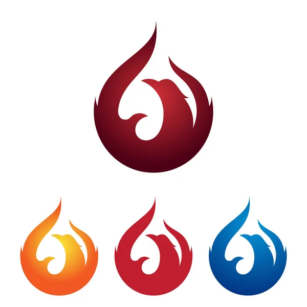 Blue Fire Phoenix Logo