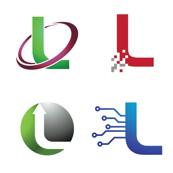 Letter Technology Internet Symbol Logo Template Stock Vector Image by ...