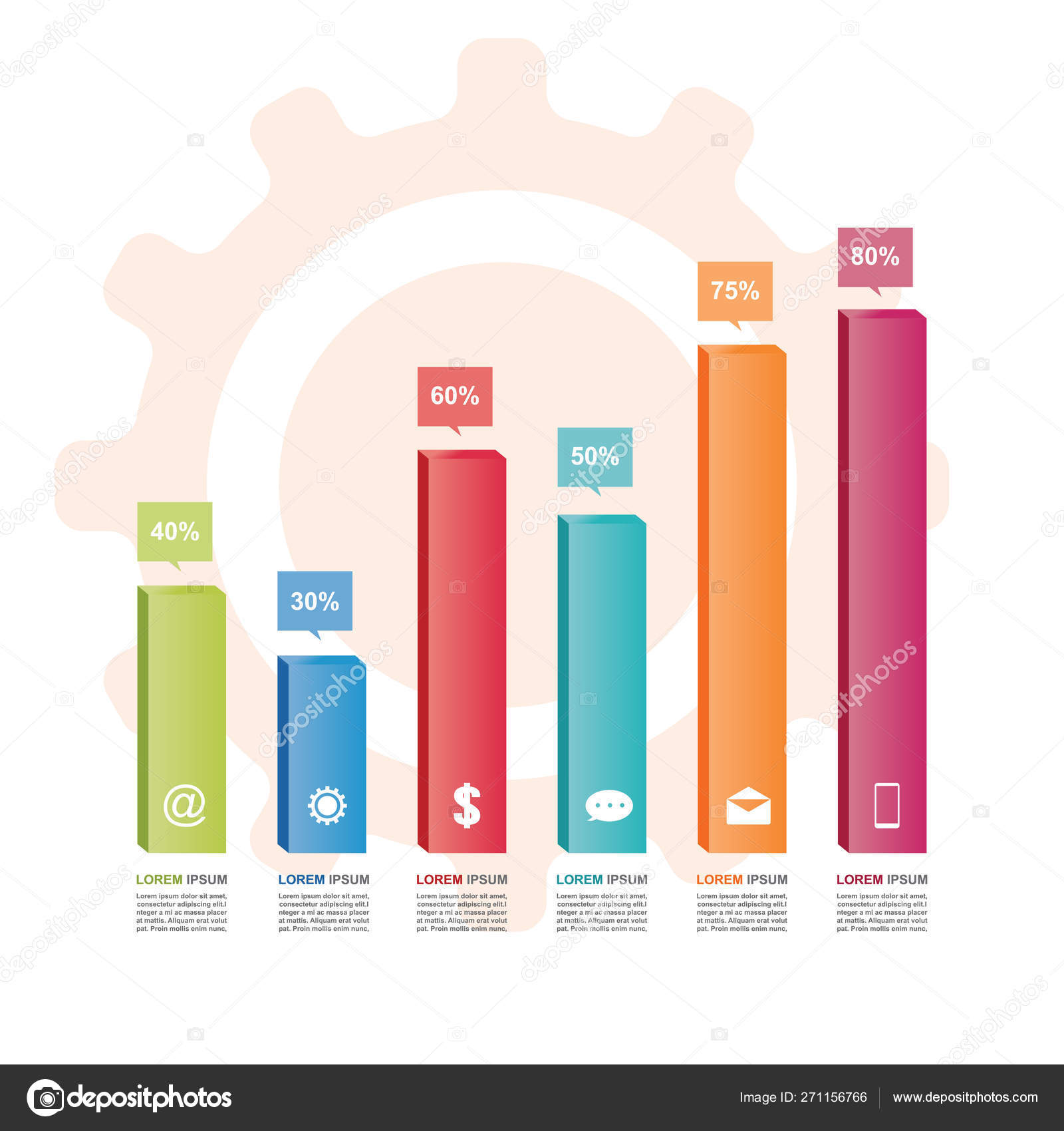 Bar Chart Graph Diagram Statistical Business Infographic Illustration ...