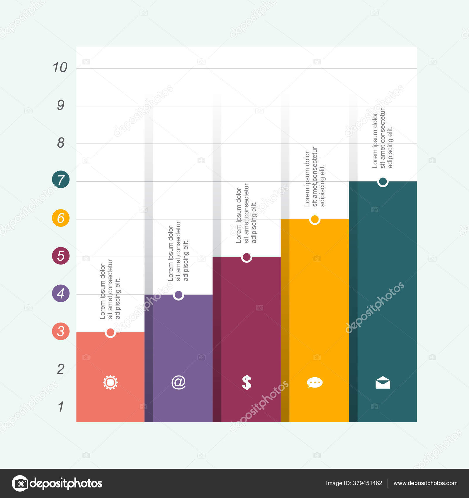 Bar Chart Graph Diagram Statistical Business Infographic Illustration ...