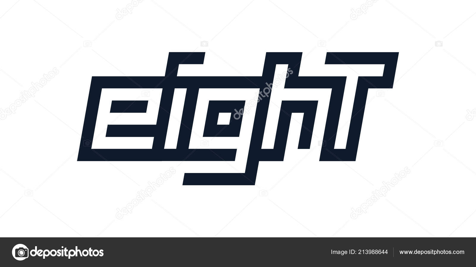 Custom Modern Number Eight Symbol Stock Vector Image by ©SriRejeki ...