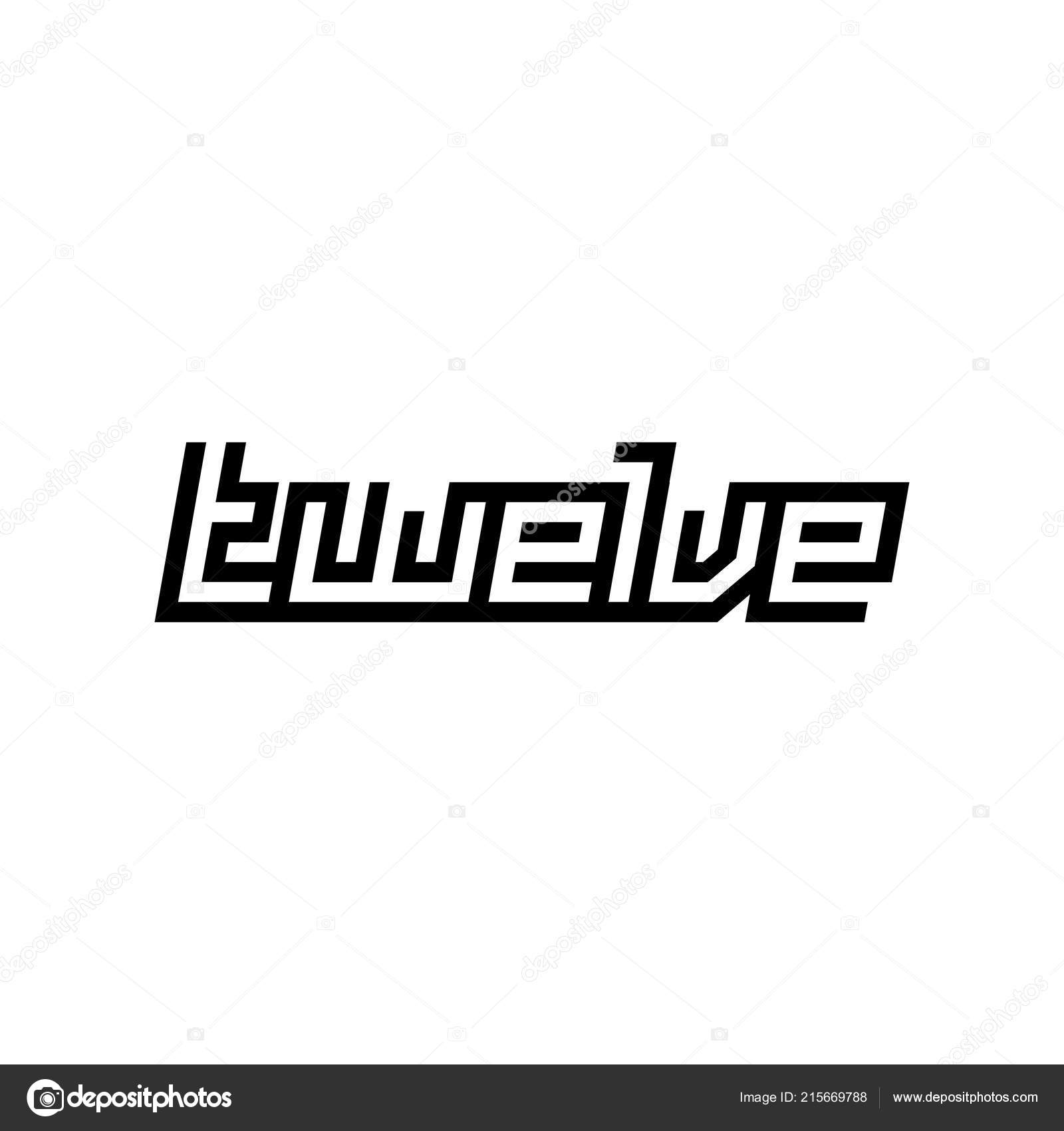 Personalizado Número Moderno Doce Símbolo Vector de stock por ...