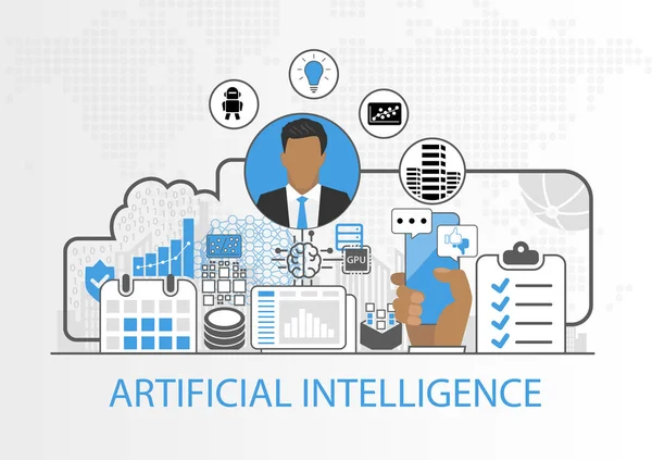 Artificial Intelligence (AI) infographic vector illustration Stock ...