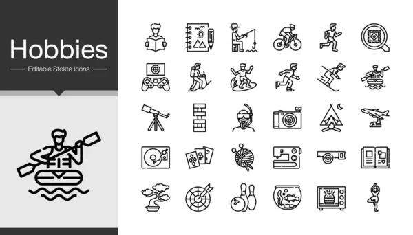 Hobbies pictogrammen imágenes de stock de arte vectorial | Depositphotos
