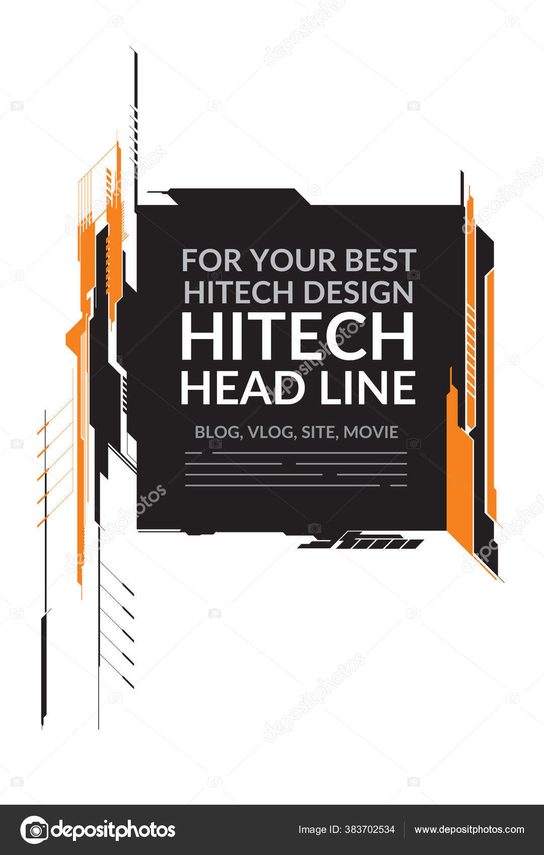 Tech Box Element Isolated White Background Stock Vector Image by ...