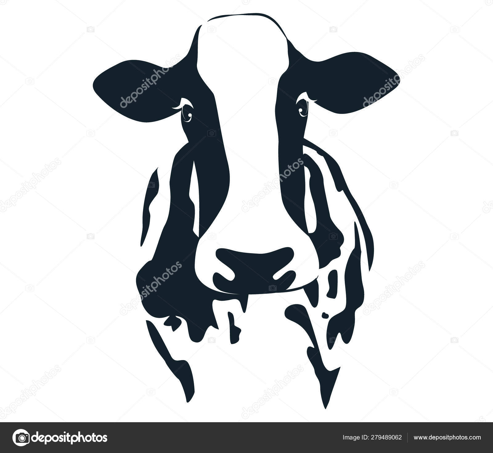 Holstein Head Silhouette