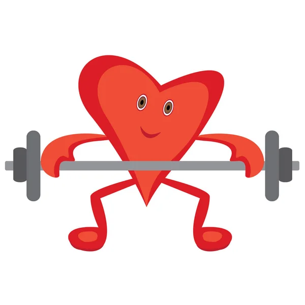 Heart doing Morning cardio exercises lift barbell for a healthy heart ...