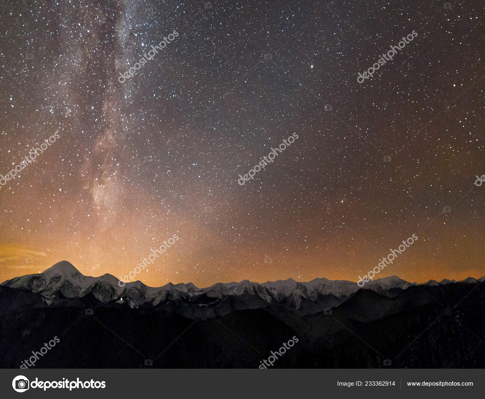 Mountain Snow Galaxy Nebula