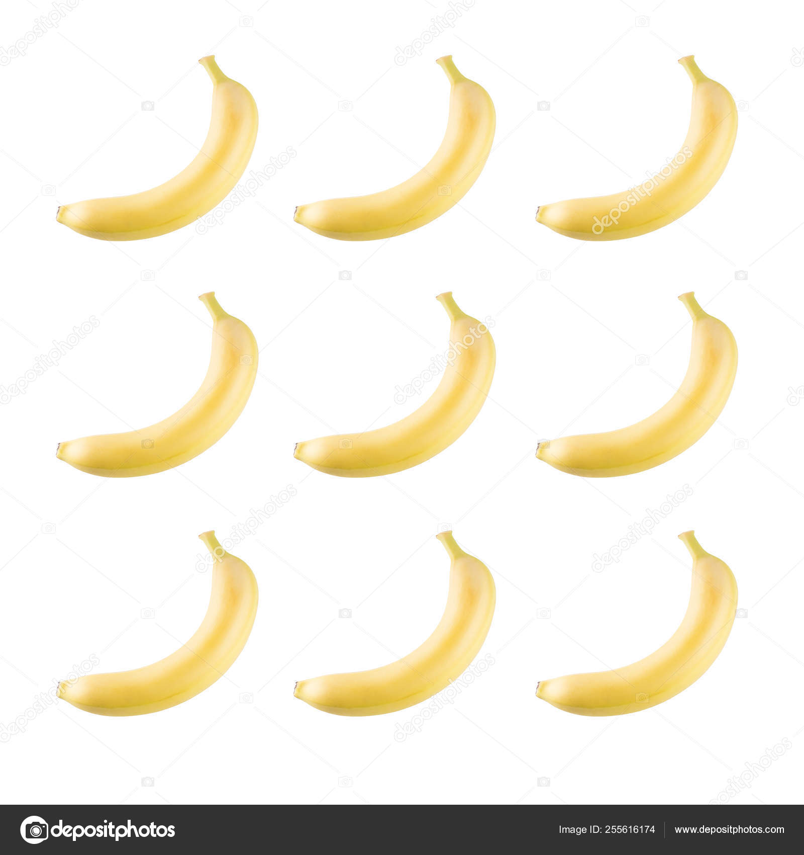 Nine bananas on a white background collage wallpaper — Stock Photo ...