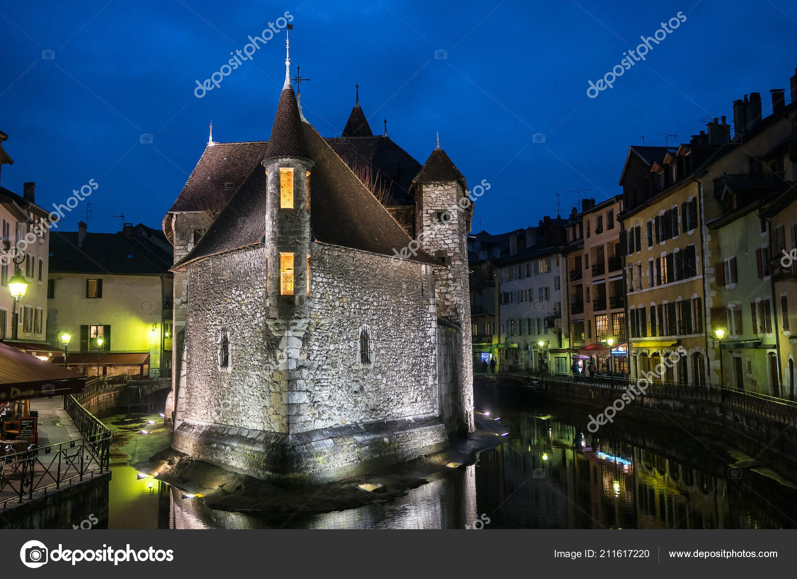 Old Prison Annecy Palais L'isle Dusk Stock Photo by ©hzparisien@gmail ...