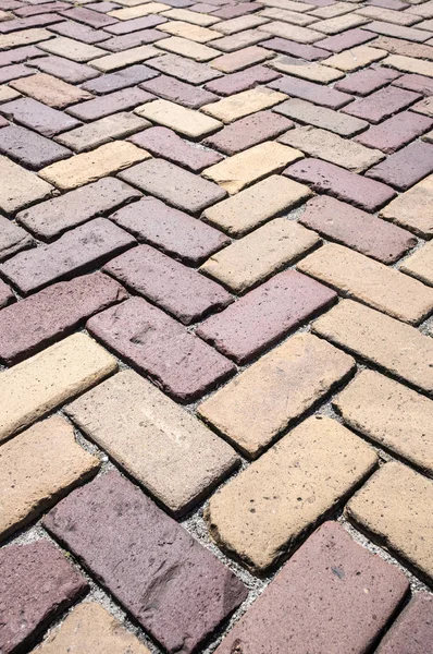 Brick road surface texture in Volendam, Netherlands - Stock Image ...