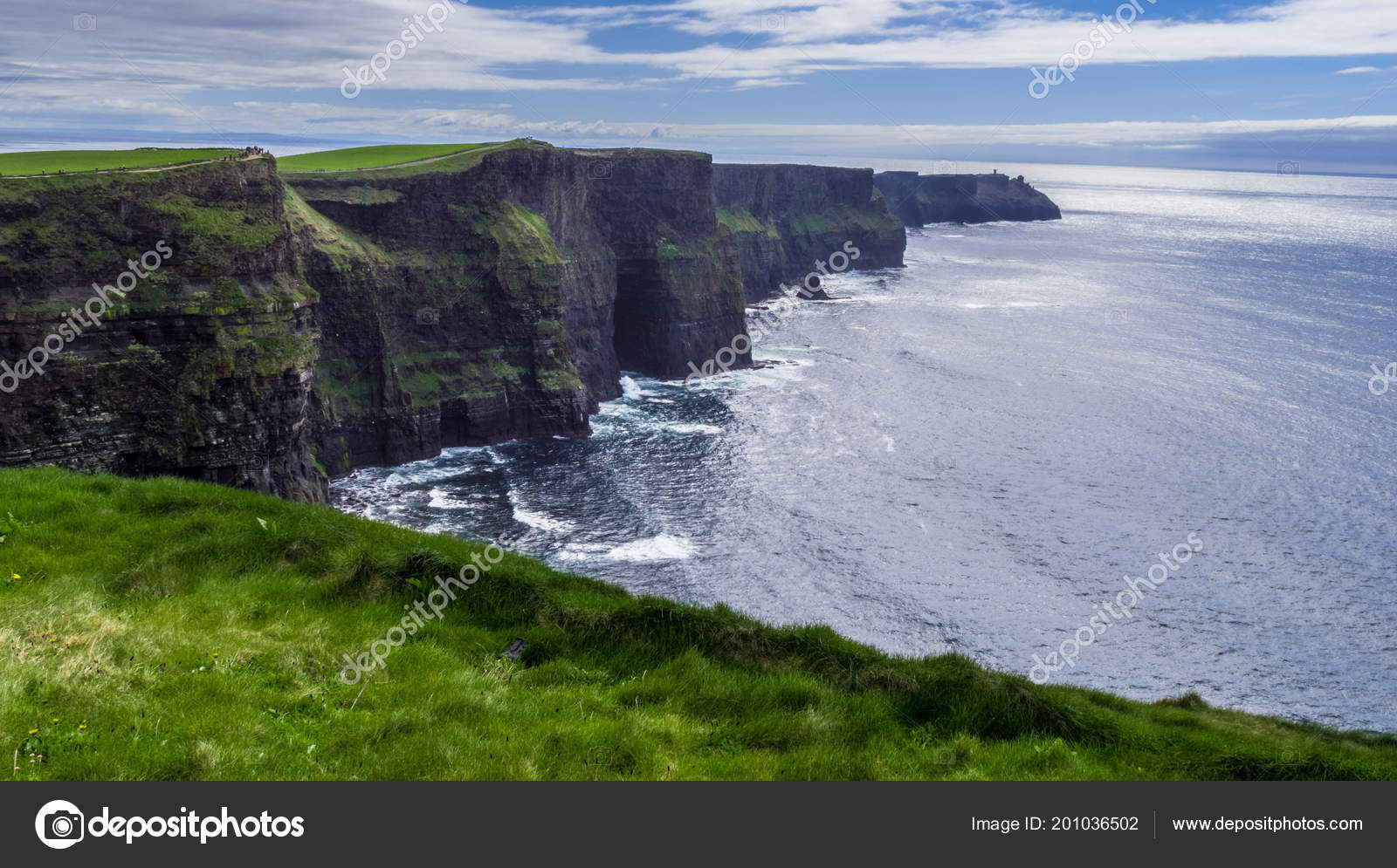 World famous Cliffs of Moher at the Atlantic coast of Ireland Stock ...
