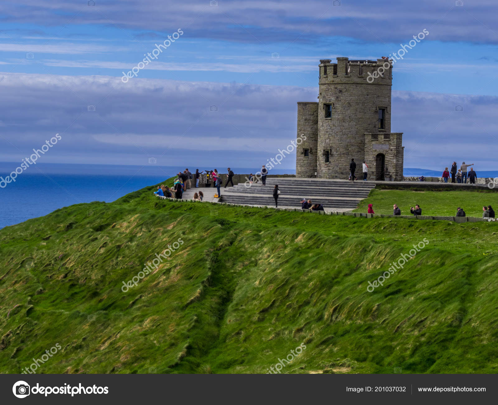 World famous Cliffs of Moher at the Atlantic coast of Ireland Stock ...