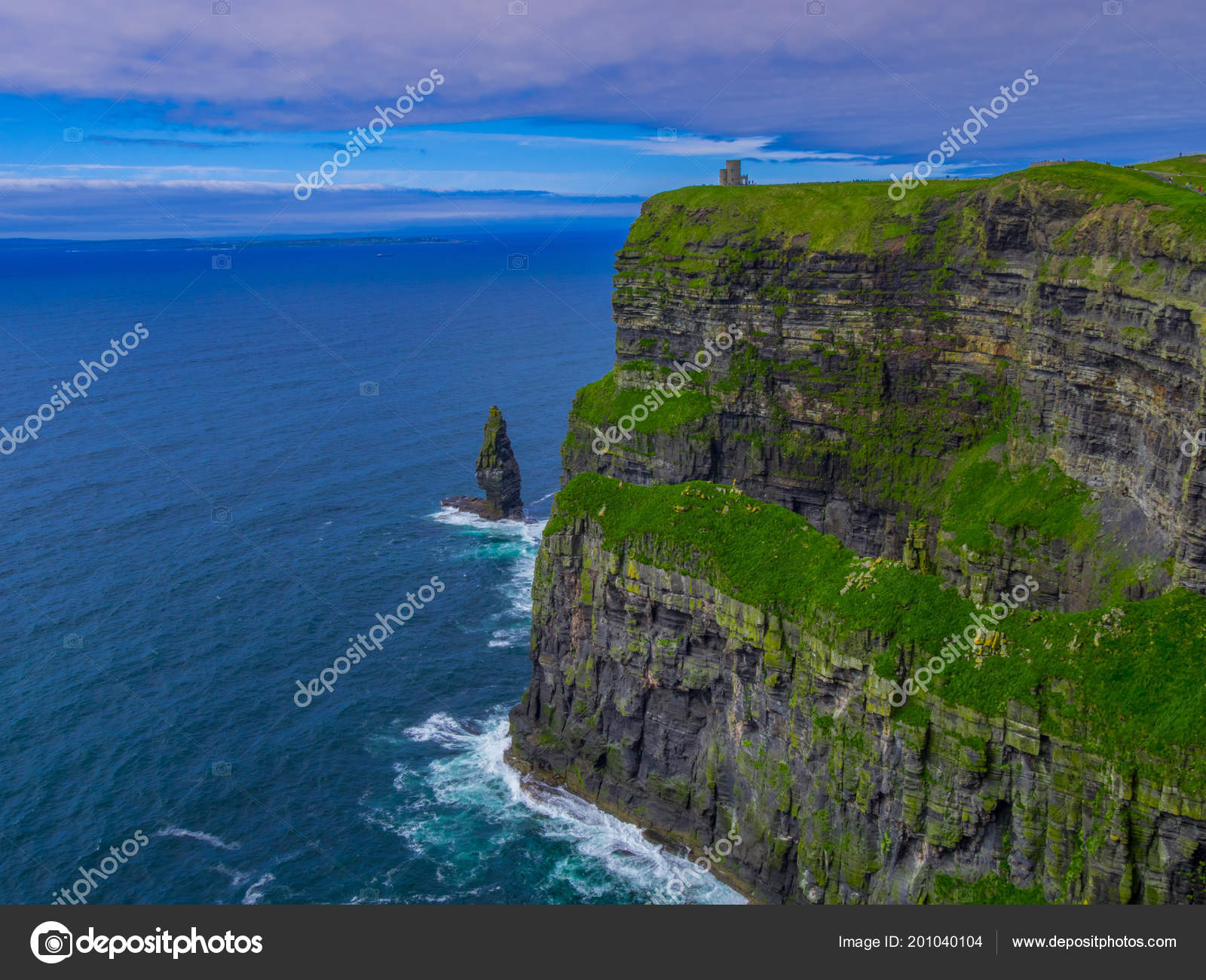 World famous Cliffs of Moher at the Atlantic coast of Ireland Stock ...