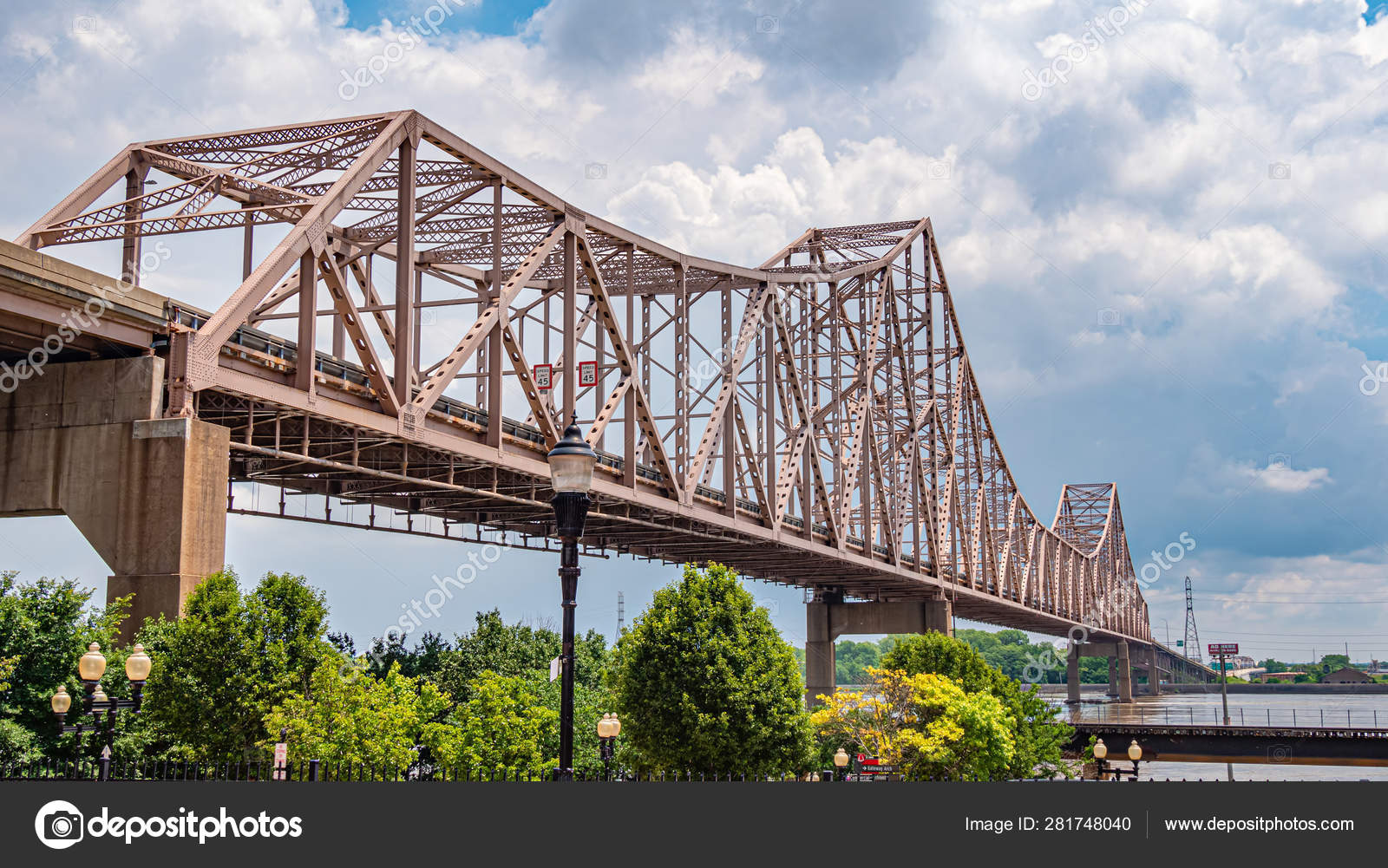 Martin Luther King Bridge Mississippi River Louis Louis Missouri June ...