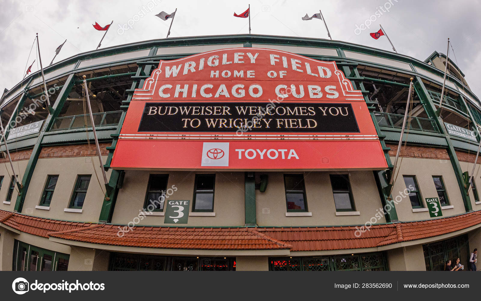 Wrigley Field baseball stadium - home of the Chicago Cubs - CHICAGO ...
