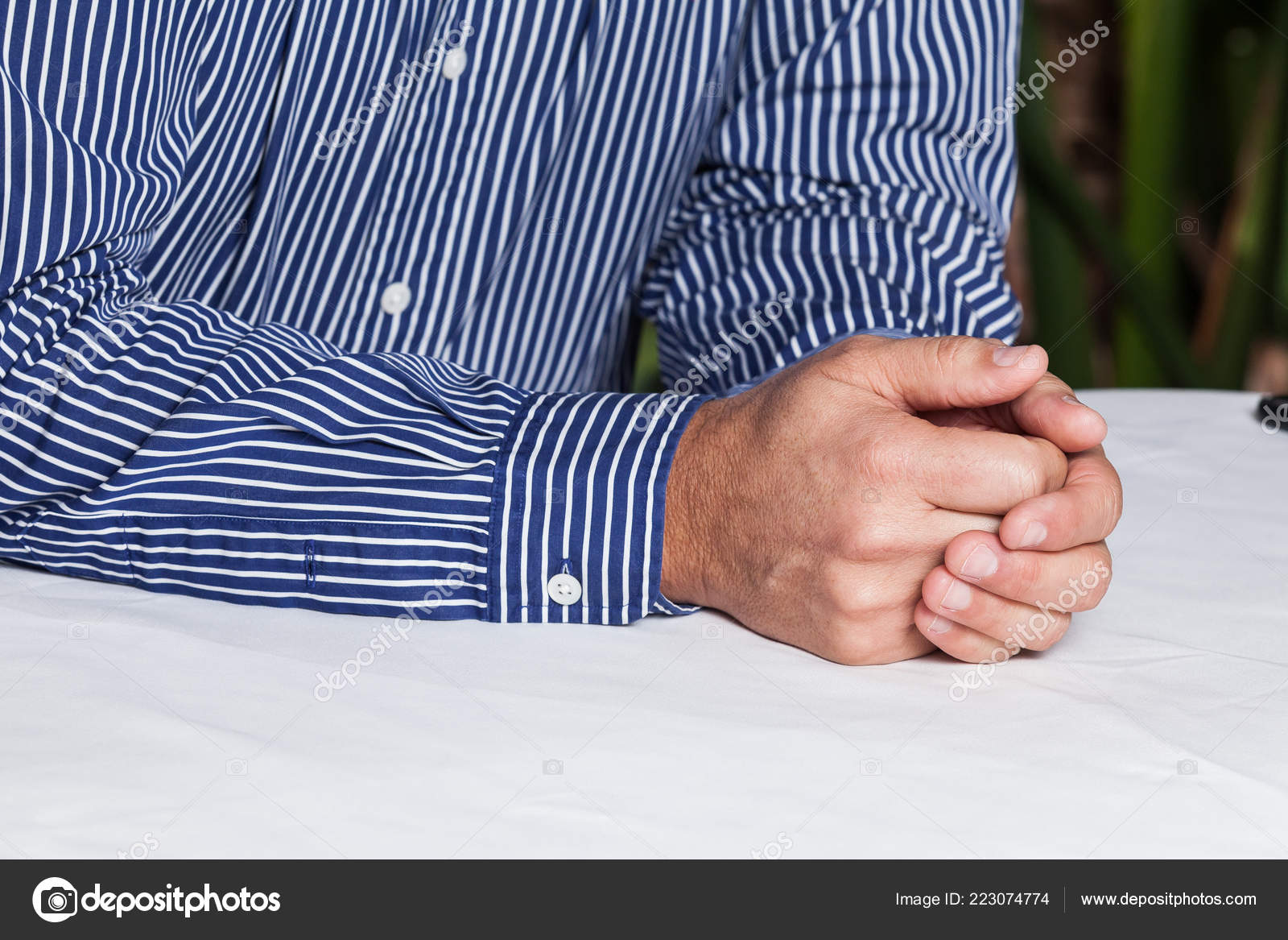 Body Language Close Hands Man Adult Stock Photo by ...