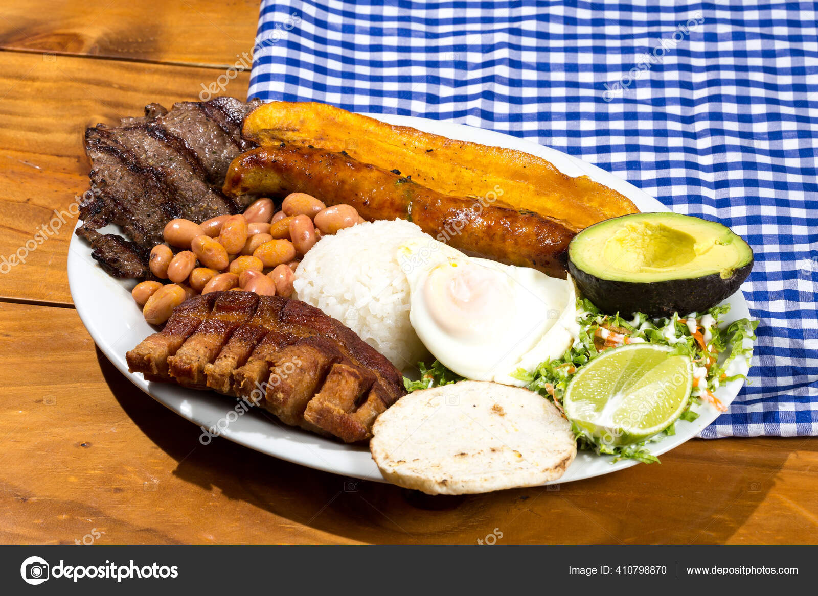 Tasty Paisa Tray Typical Dish Region Antioquia Colombia Stock Photo by ...