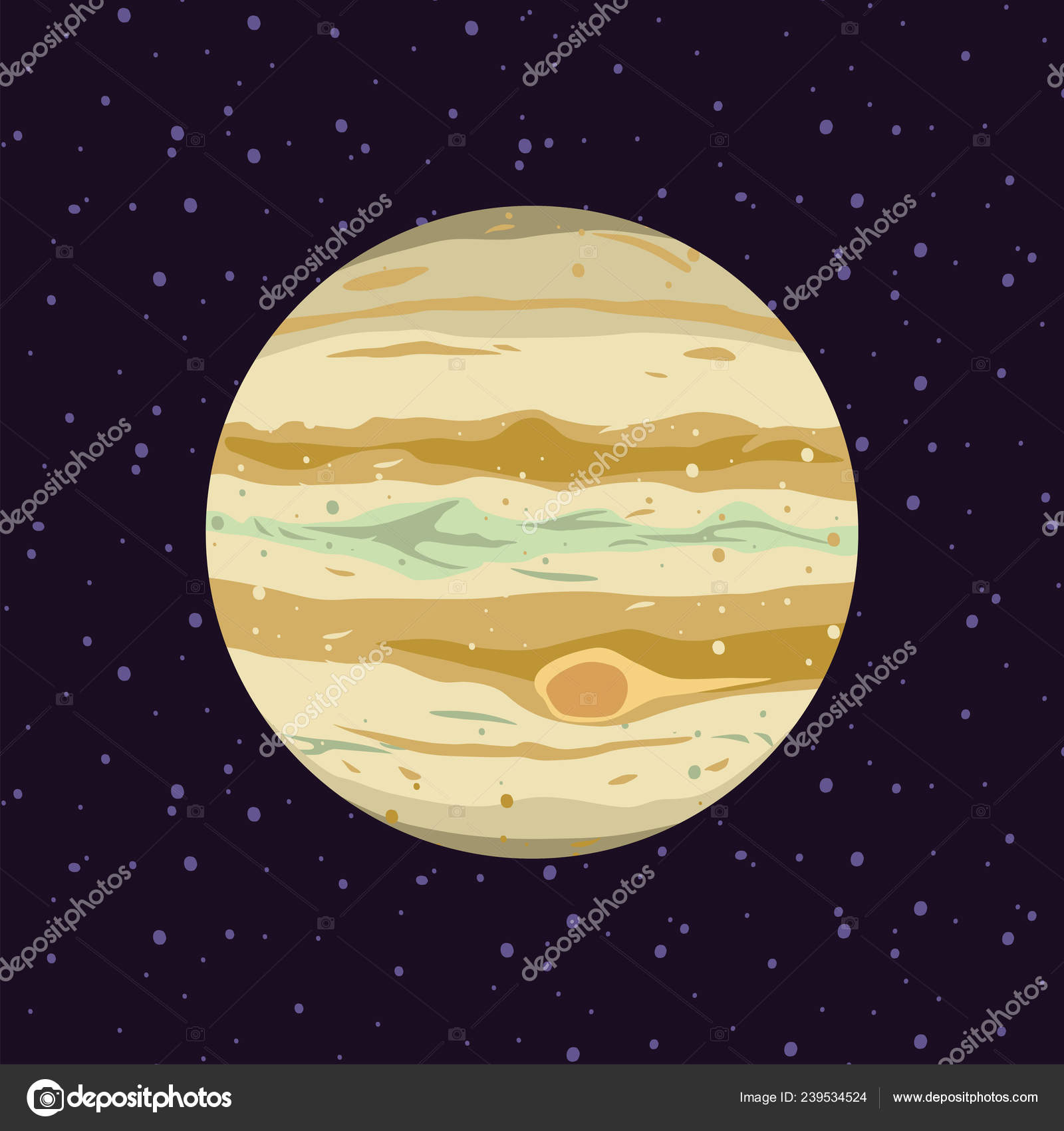 Planeta Júpiter Animado Dibujos Animados Solar Sistema Planetas