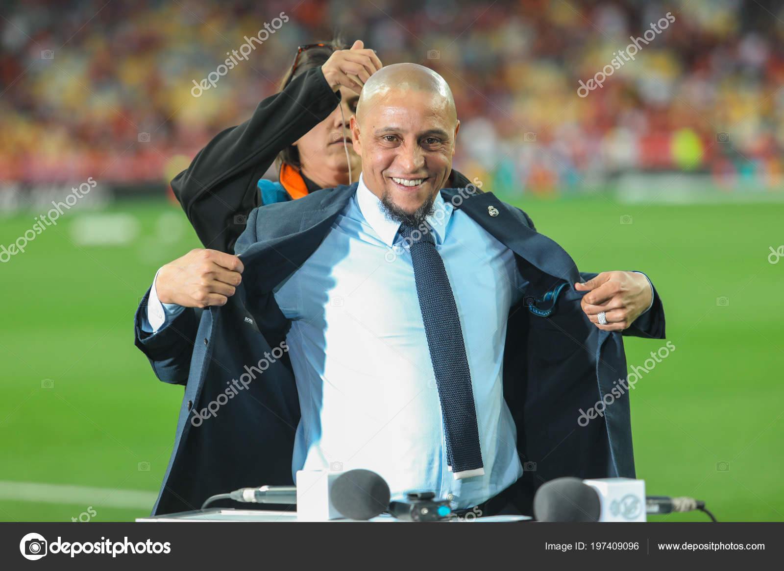 Kyiv Ukraine May 2018 Brazilian Retired Professional Footballer Roberto ... Kyiv Ukraine May 2018 Brazilian Retired Professional Footballer Roberto ...