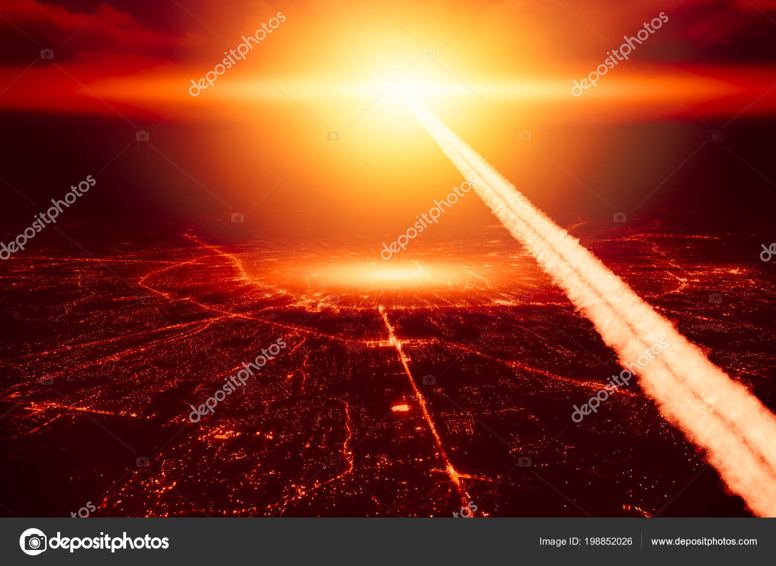 City Destroyed Nuke Nuclear Bomb High Altitude Nuclear Explosion ...