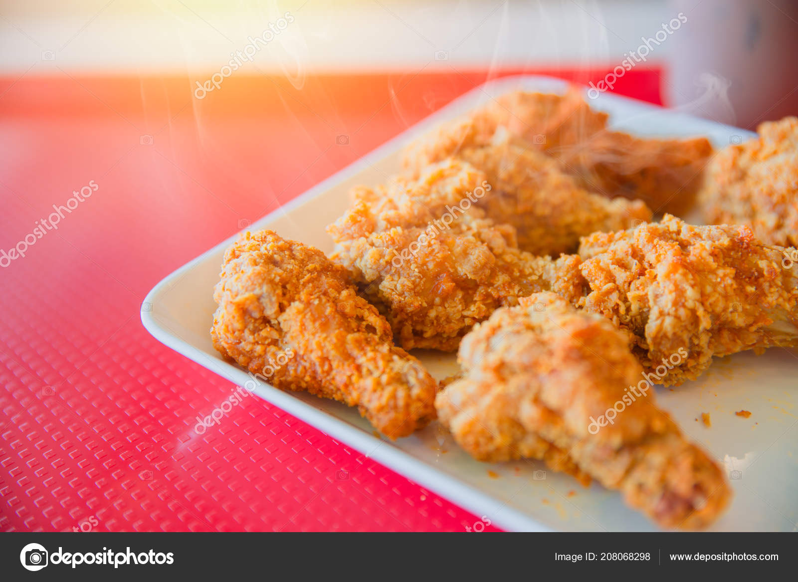Hot Kentucky Style Fried Chicken Yummy Tasty Happy Meal Fast Stock ...