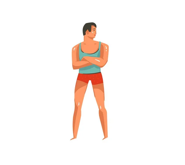 Weak man. Vector flat cartoon illustration Stock Vector Image by ... Weak man. Vector flat cartoon illustration Stock Vector Image by ...