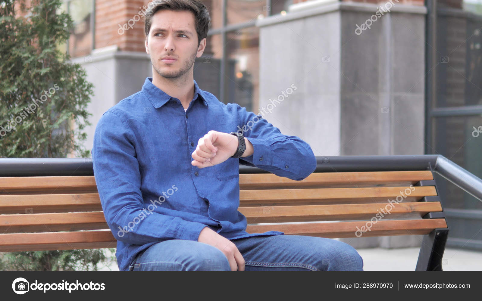 Person Waiting On A Bench