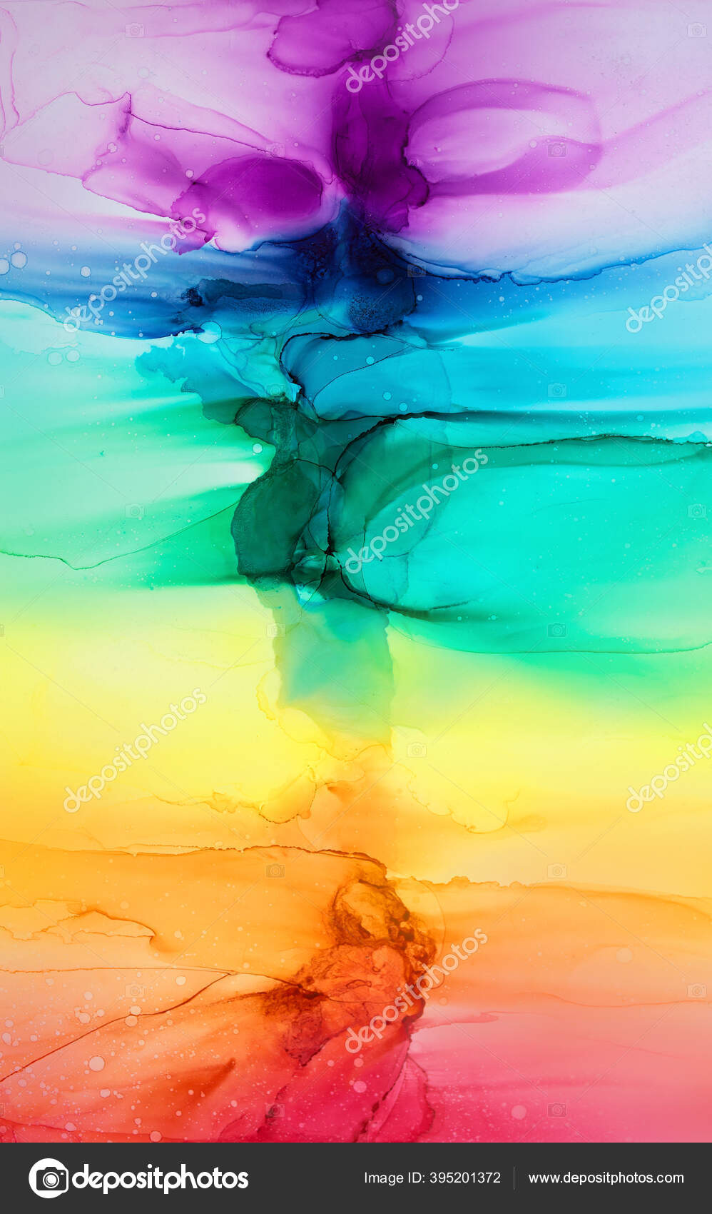 Abstract Rainbow Painting