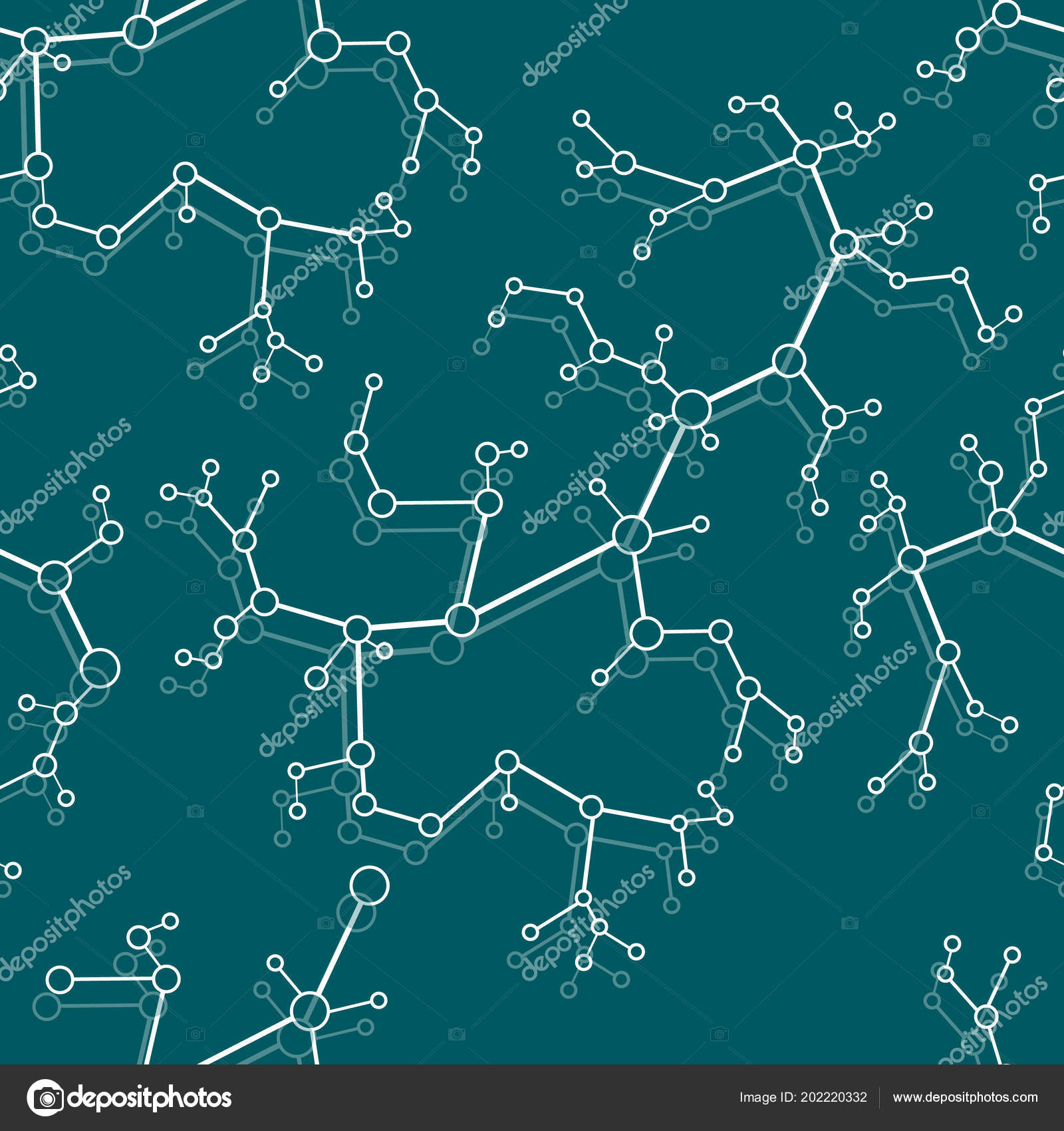 Seamless Pattern Structures Molecules Communication Scientific Concept ...