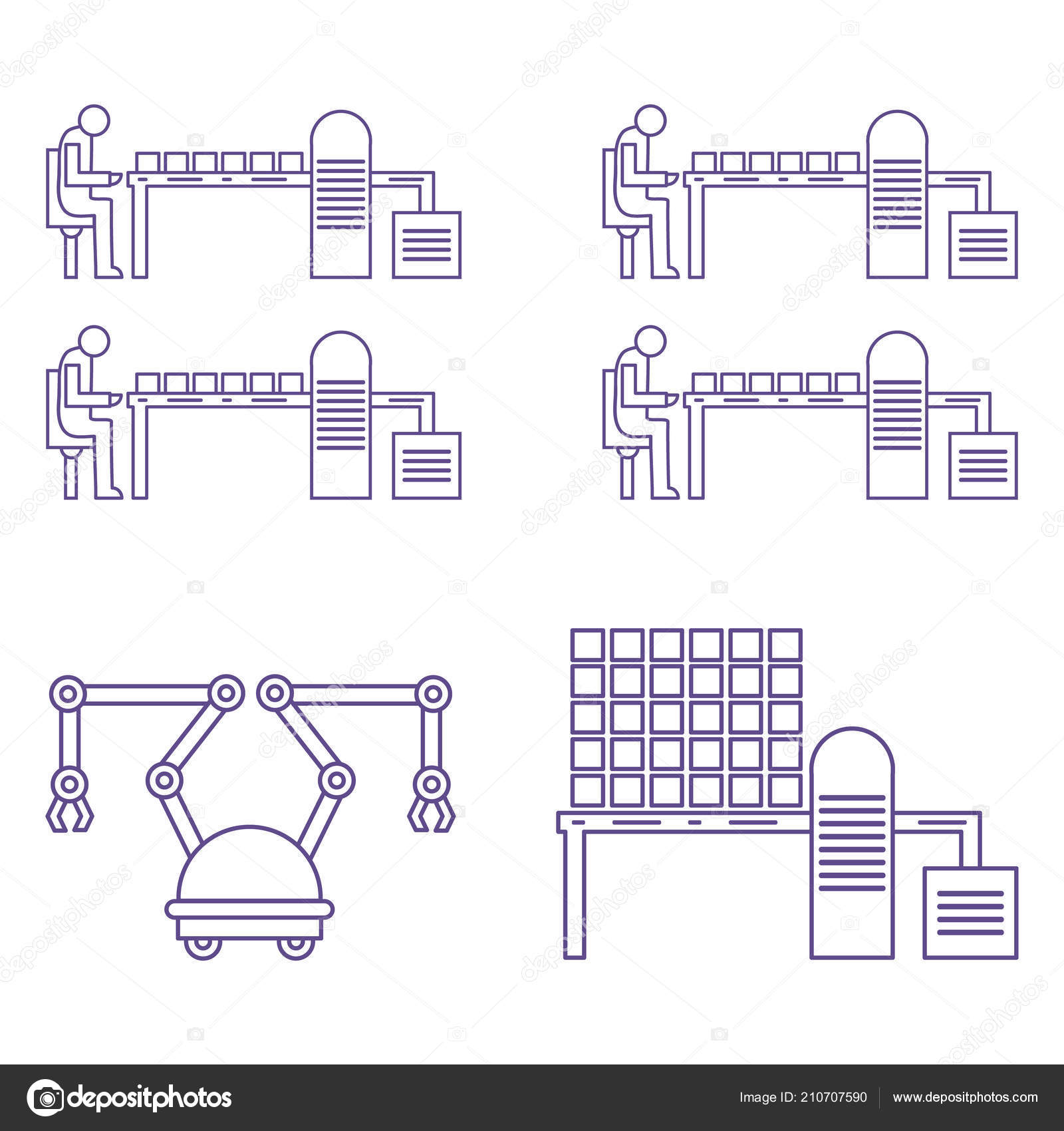 Smart Automatic Robotic Production Line Replacement People Robotic ...