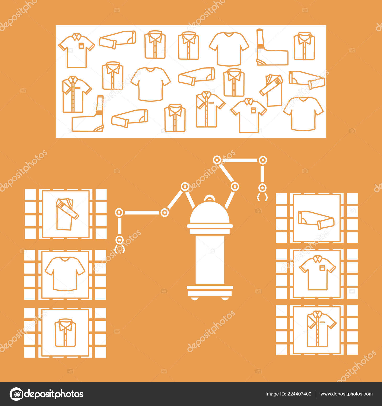 Smart Automatic Robotic Sorting Clothes Replacement People Robotic ...