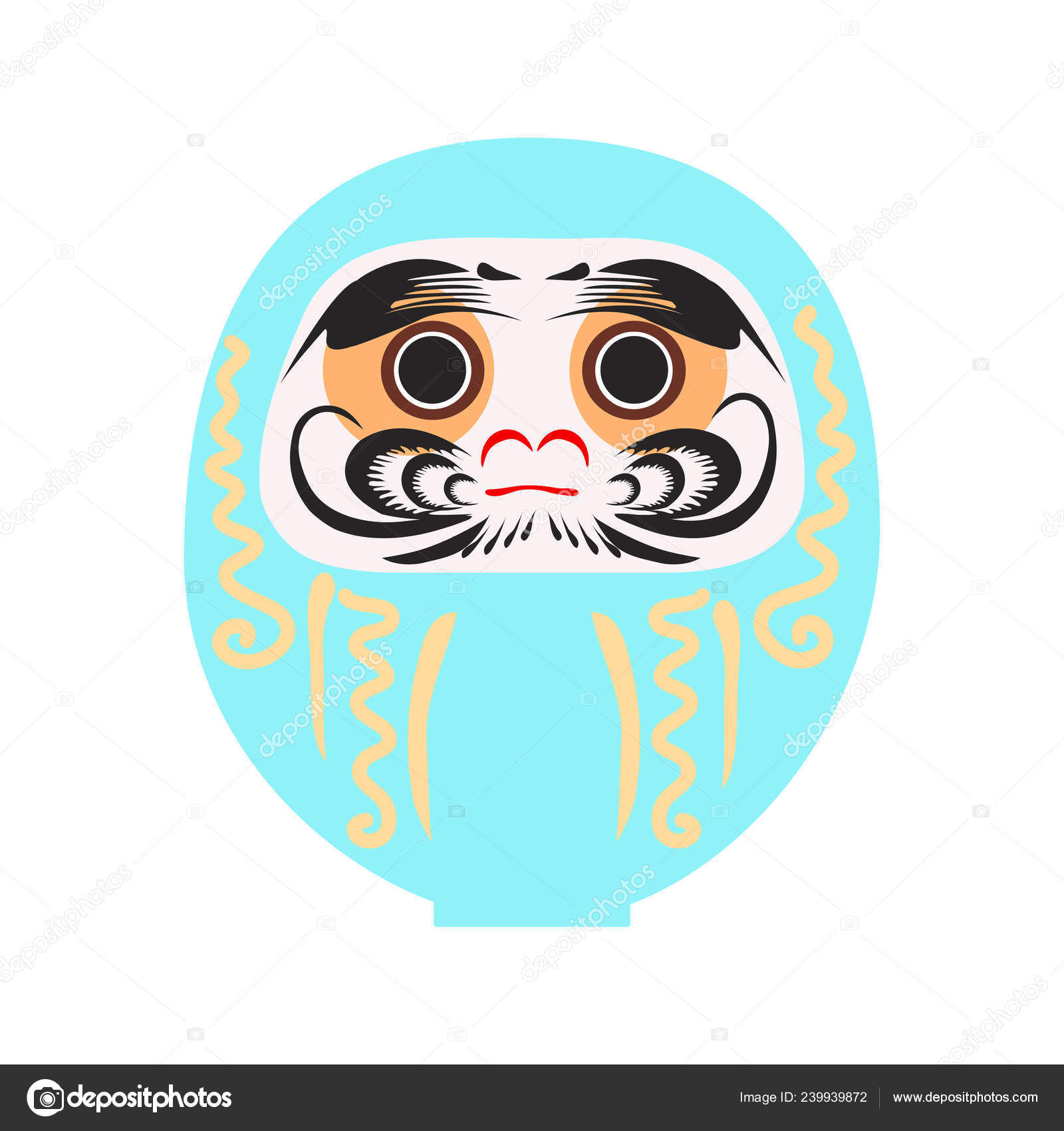 Daruma Japanese Traditional Doll Roly Poly Toy Annual New Year's Stock ...