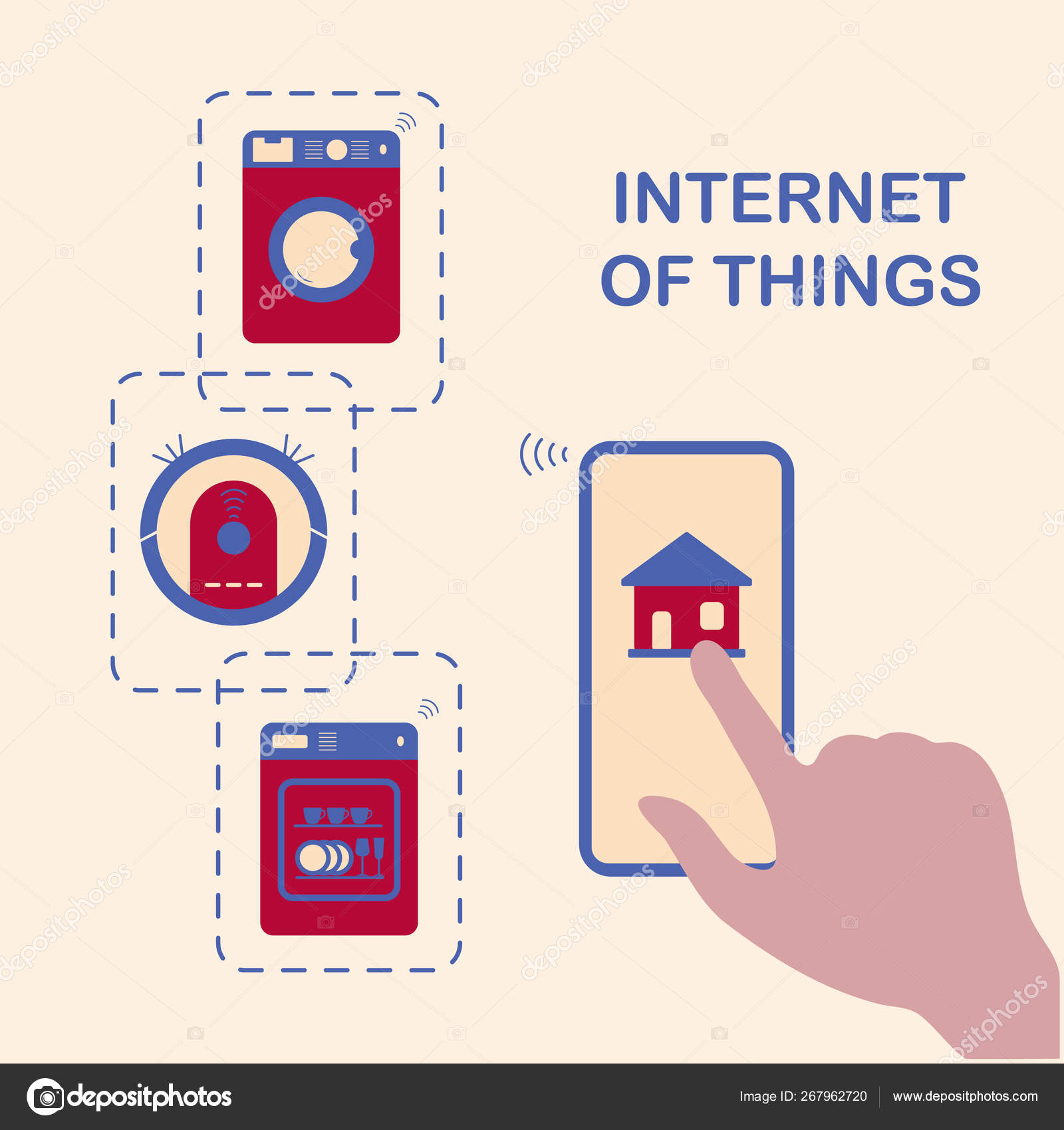 Using smart technology at home. Internet of things Stock Vector Image by ©aquamarine.painter ...