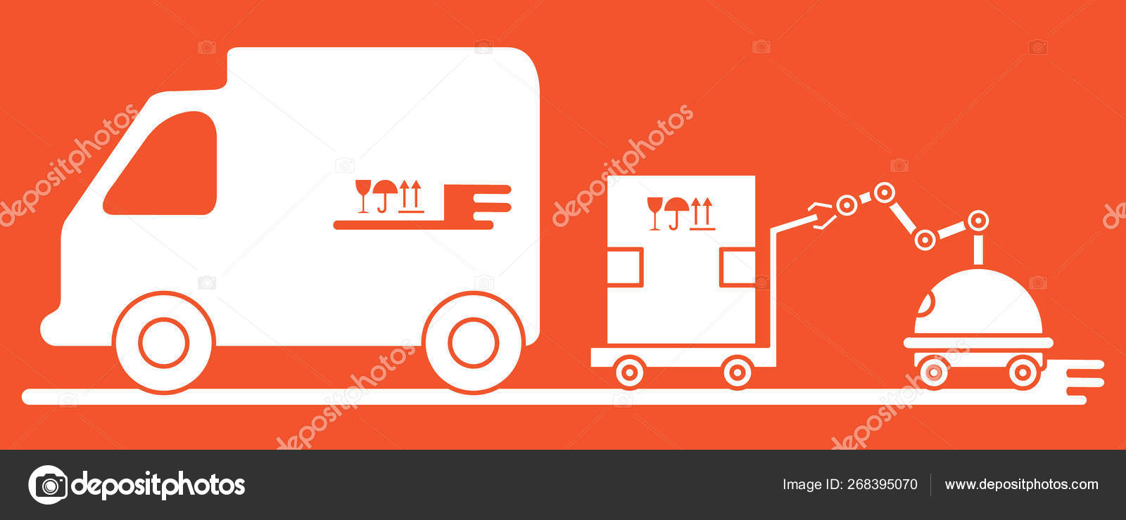 Automation warehouse processes. Smart Logistic. Stock Vector Image by ...