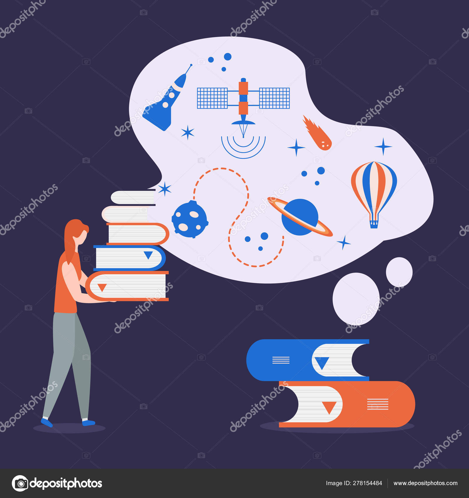 People, books. Learning, education. Vector Stock Vector Image by ...