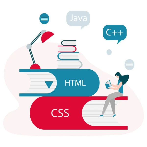 People, books. Learning programming languages Stock Vector Image by ...