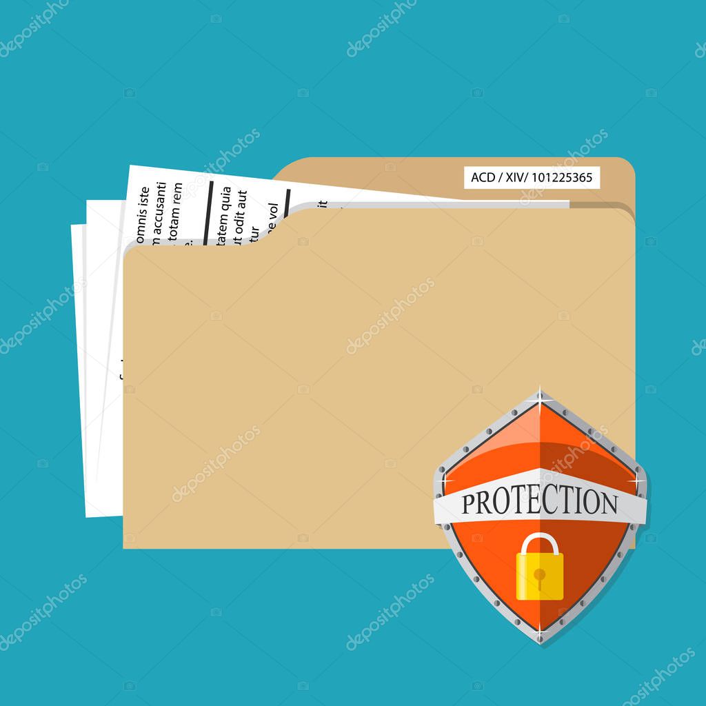 Concepto de protección de documentos. Privacidad, idea de seguridad ...