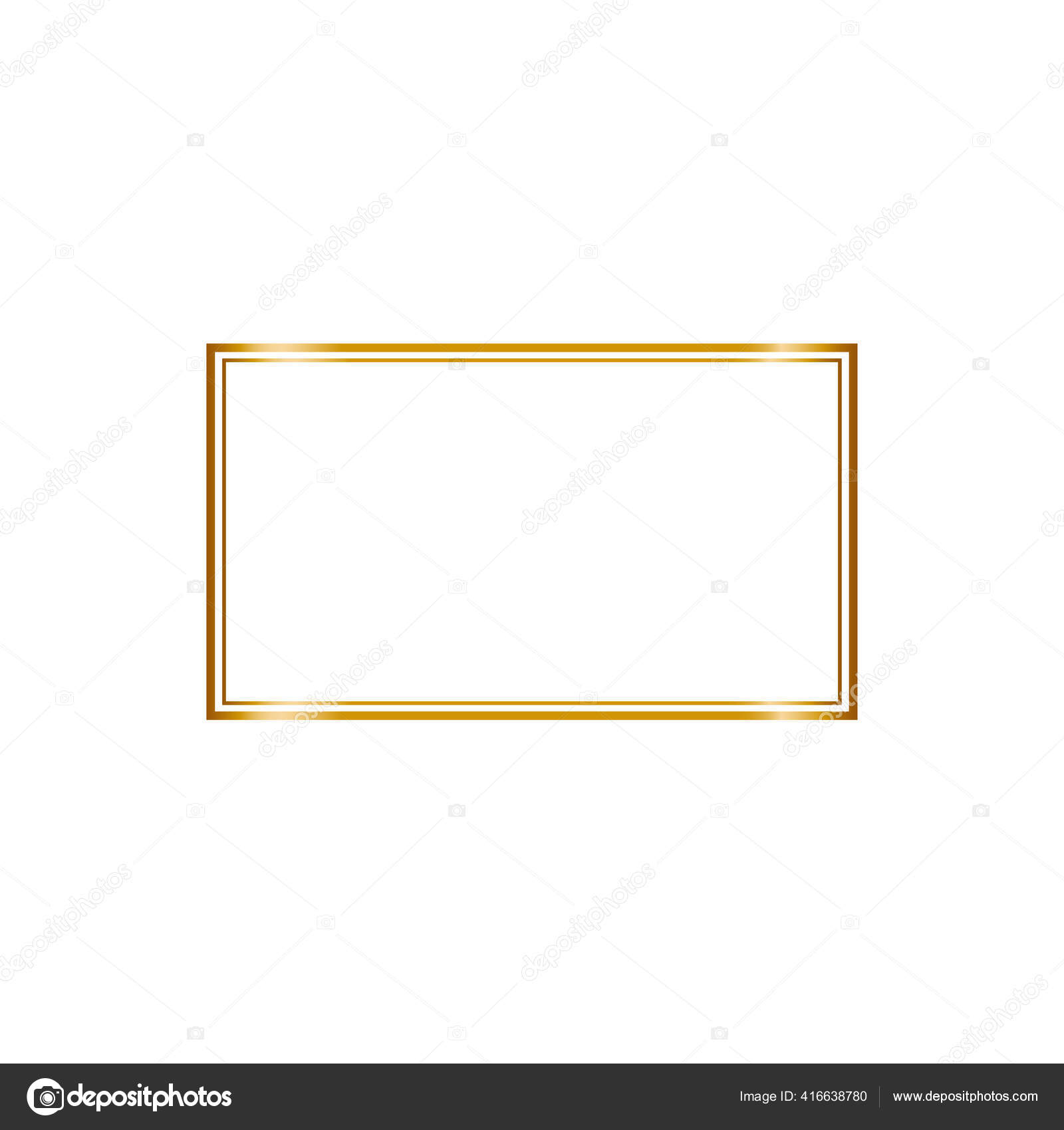 Marco Rombo Dorado Estilo Vintage Sobre Fondo Blanco Línea Cristal ...