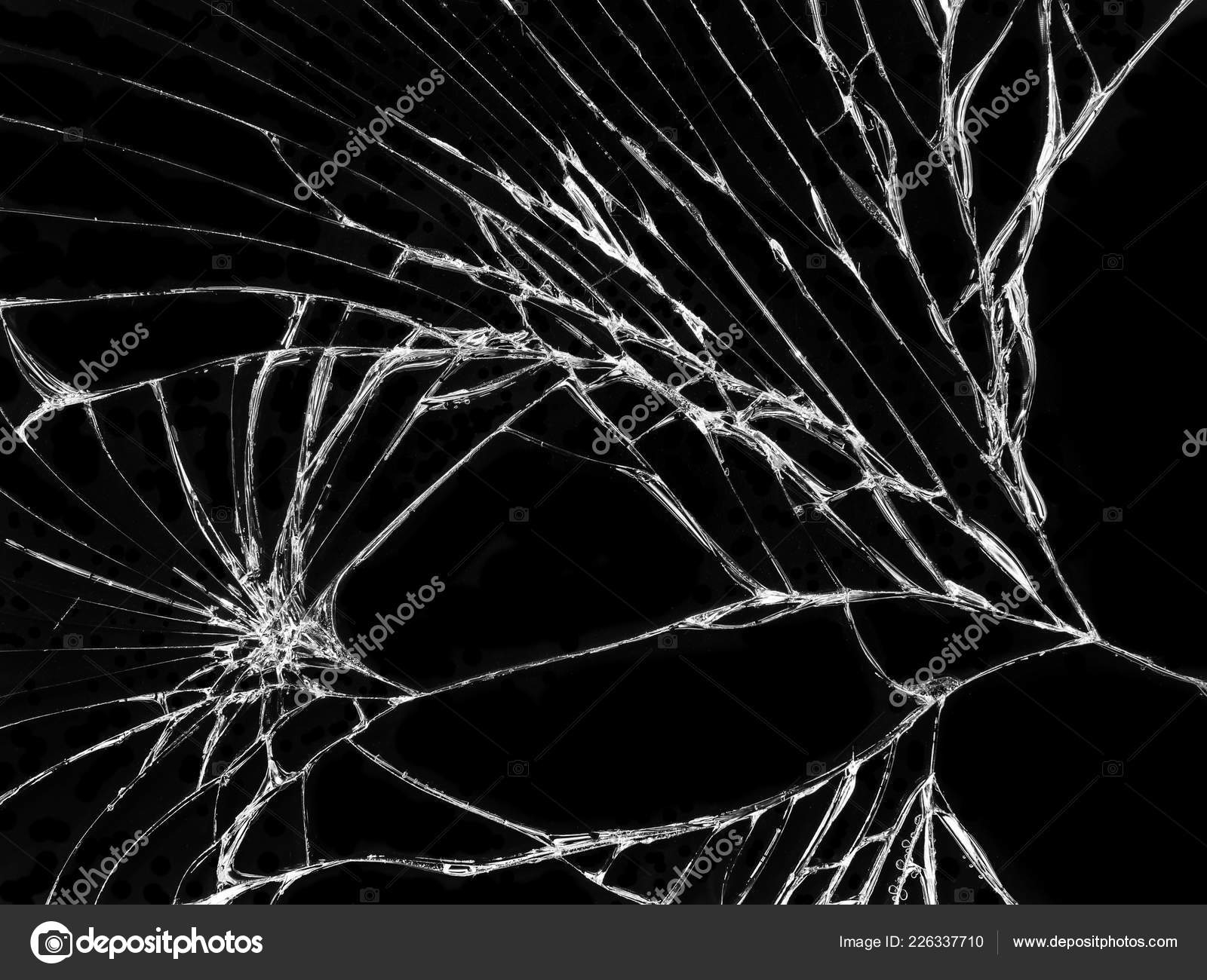 Black Broken Glass Texture