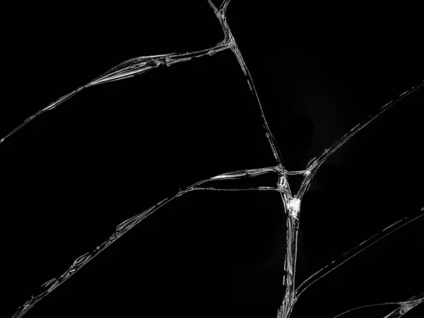 Cracked Glass Black Background