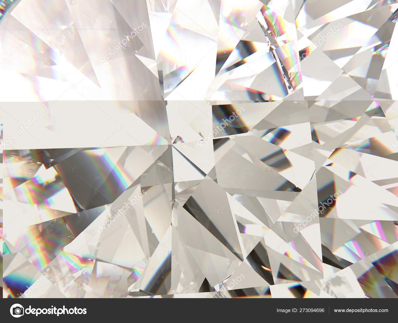 Realistic diamond texture refracted layers macro, 3D render Stock Photo ...