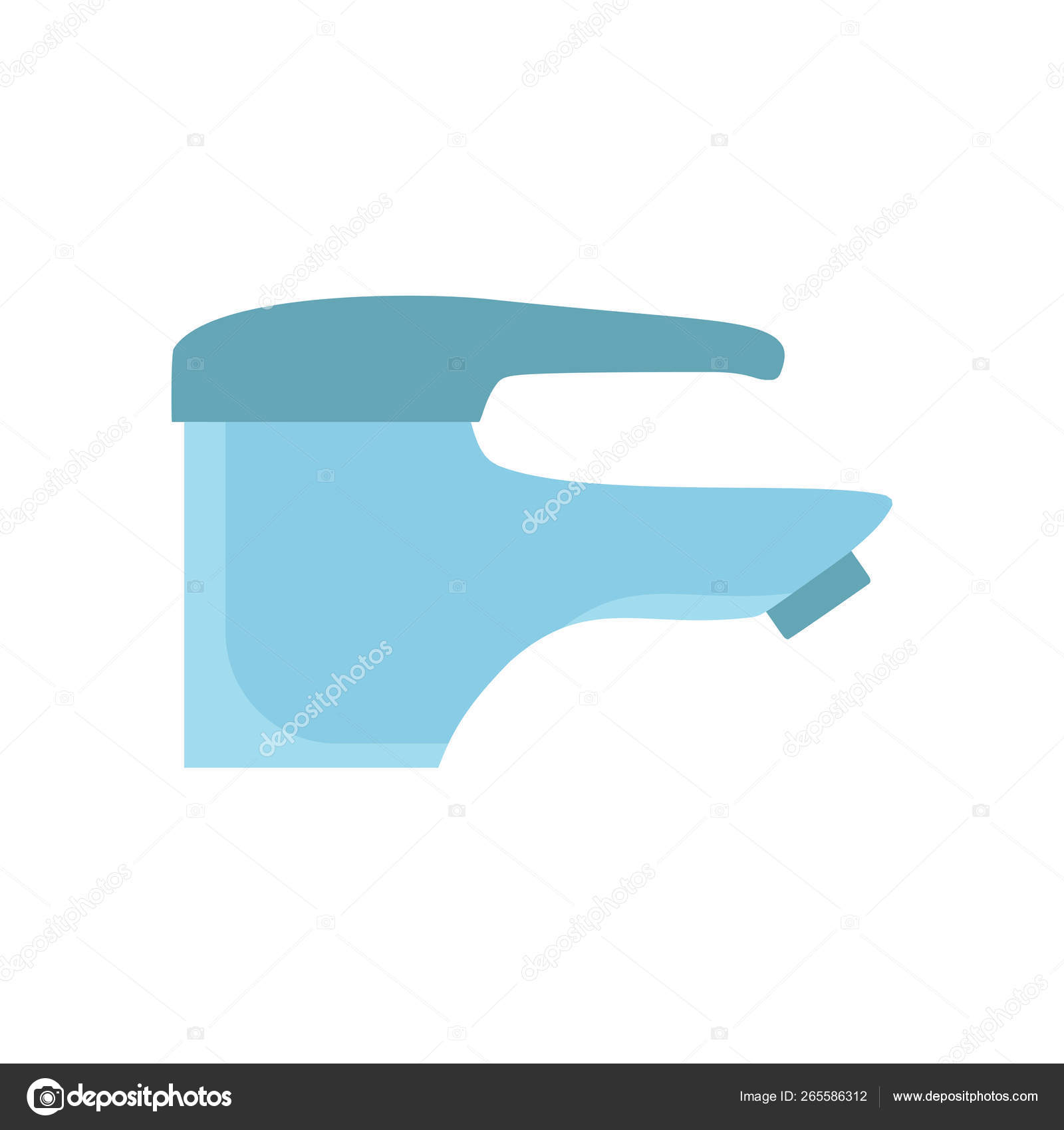 Grifo vista lateral símbolo equipo agua grifo vector icono. Househo ...