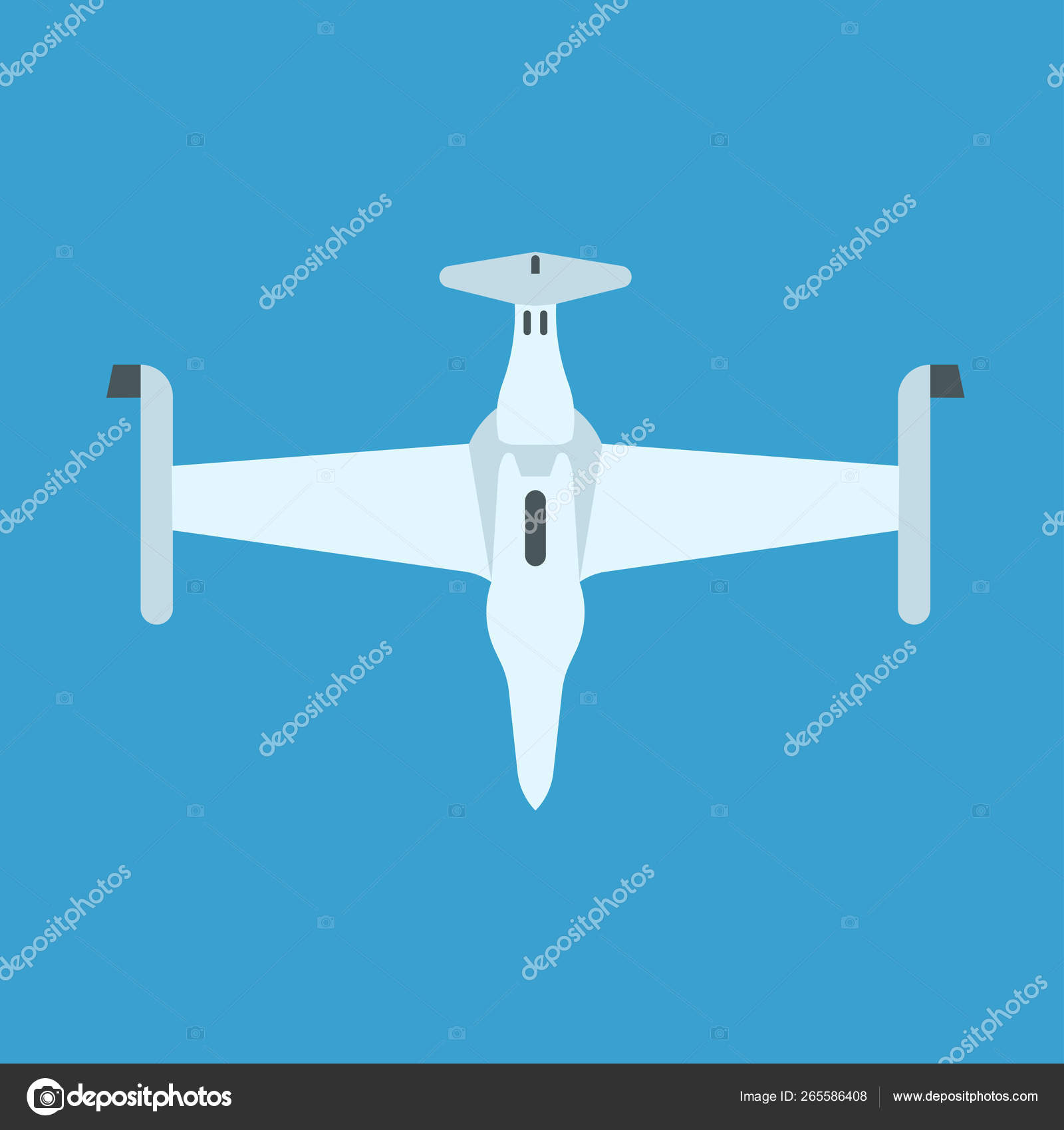 Drone white color top view vector icon. Flight equipment travel Stock ...