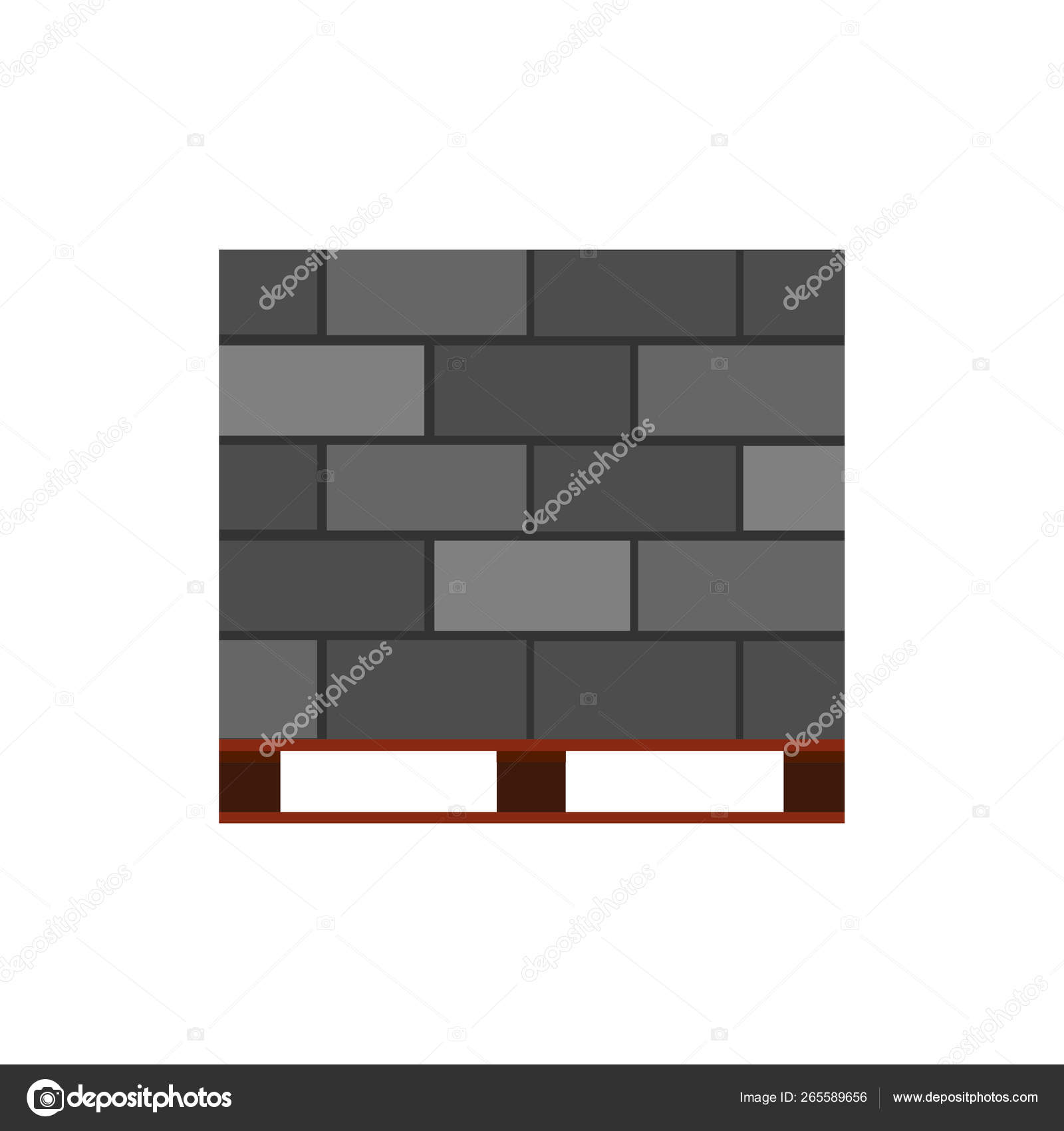 Concrete block brick vector icon construction material. Cement Stock ...